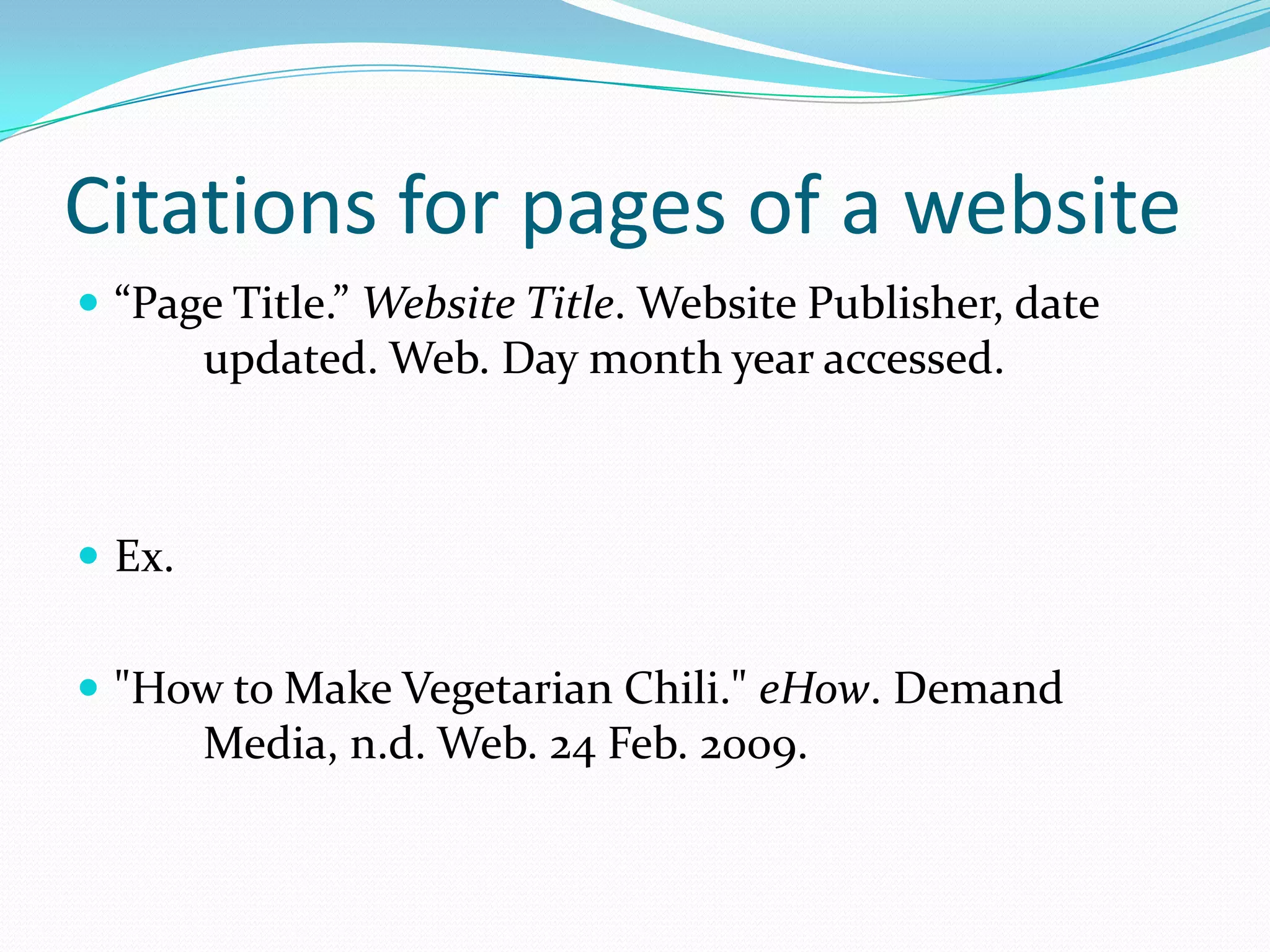 MLA Citations and Formatting Basics | PPT