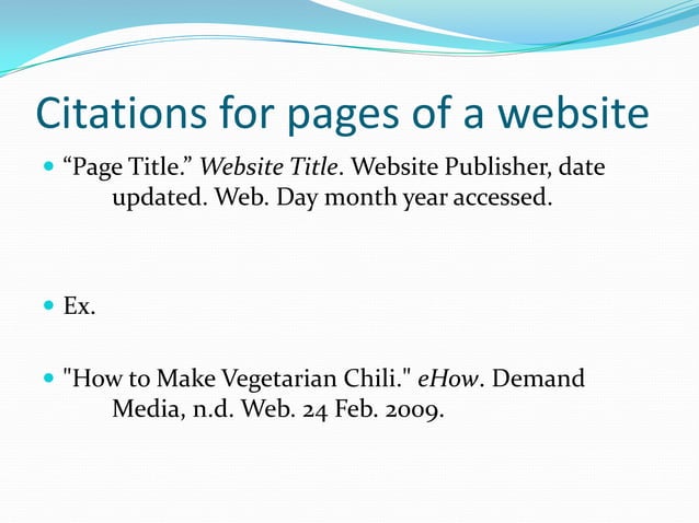 MLA Citations and Formatting Basics | PPT