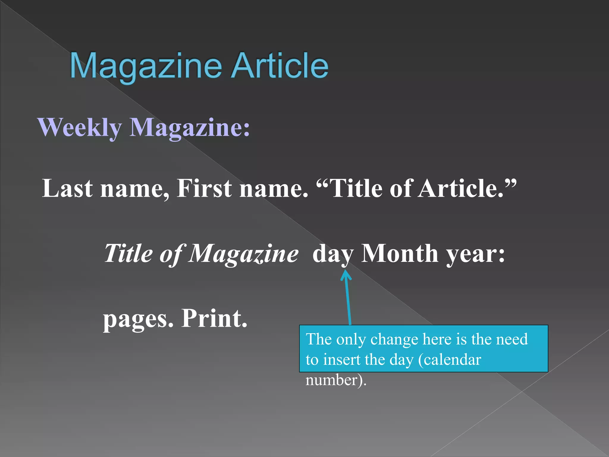 MLA Works Cited | PPT