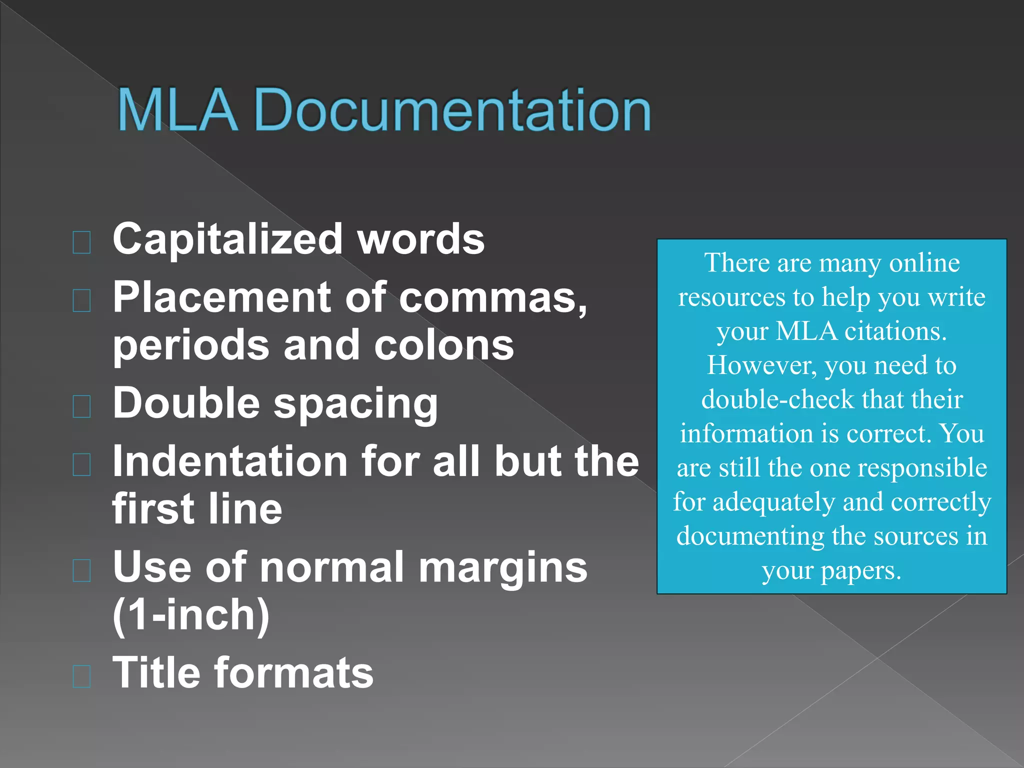 MLA Works Cited | PPT