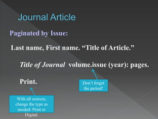 MLA Works Cited | PPT