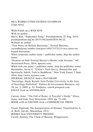 MLA WORKS CITED ENTRIES EXAMPLES[Type here]WEB PAGE on a W.docx