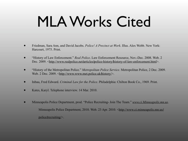 Mla Works Cited Part 2 | PPT