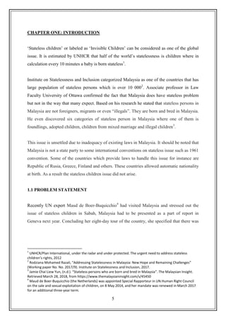 Malaysia stateless children | PDF