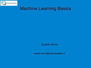Machine Learning Basics | PPTX