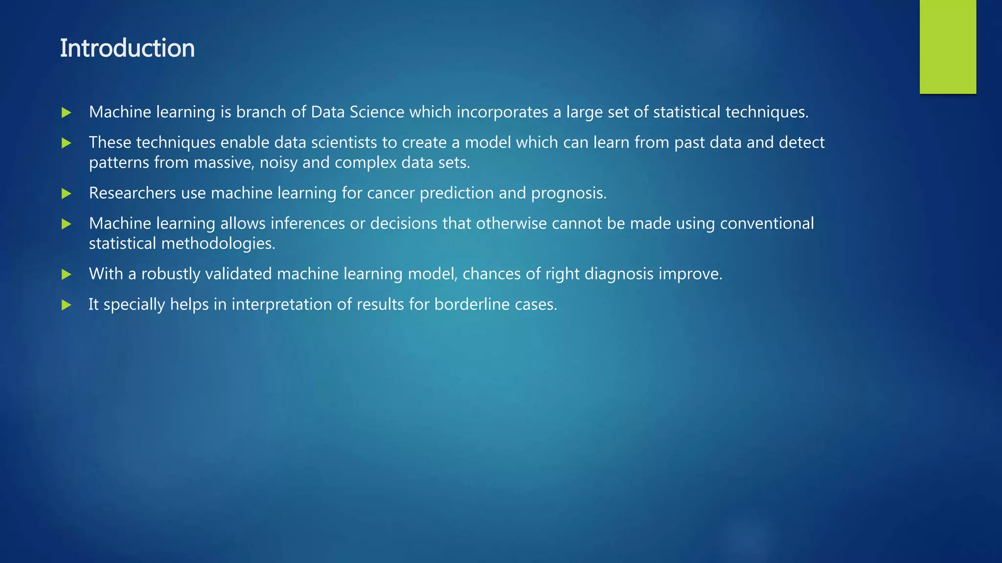 Machine Learning - Breast Cancer Diagnosis | PPTX