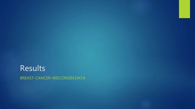 Machine Learning - Breast Cancer Diagnosis | PPTX