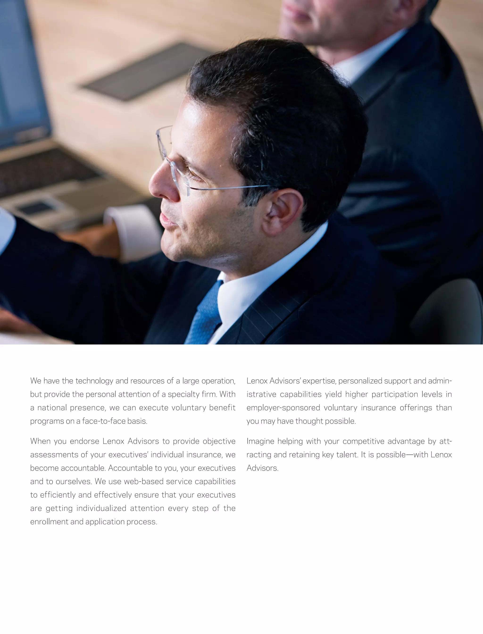 Lenox Advisors Corporate Benefits Brochure