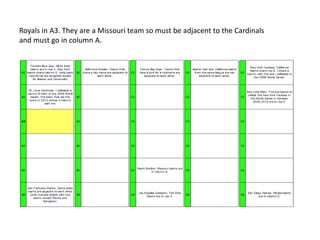 MLB Teams Logic Puzzle Solution | PPT