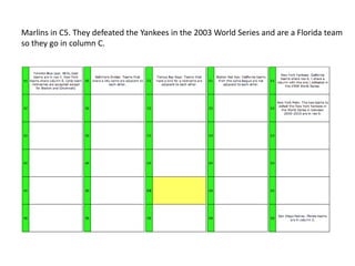 MLB Teams Logic Puzzle Solution | PPT