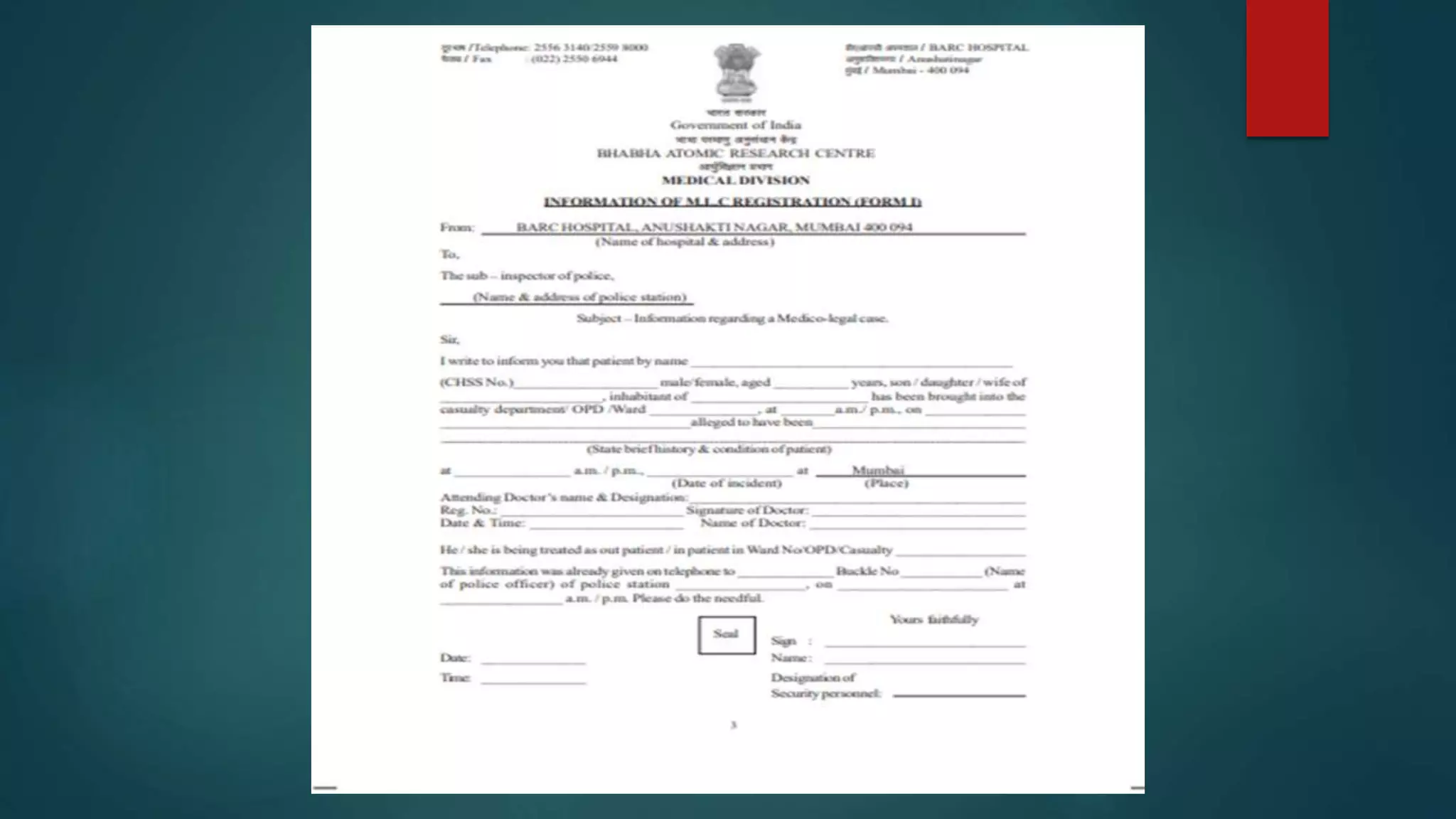 Medico-legal cases | PPTX