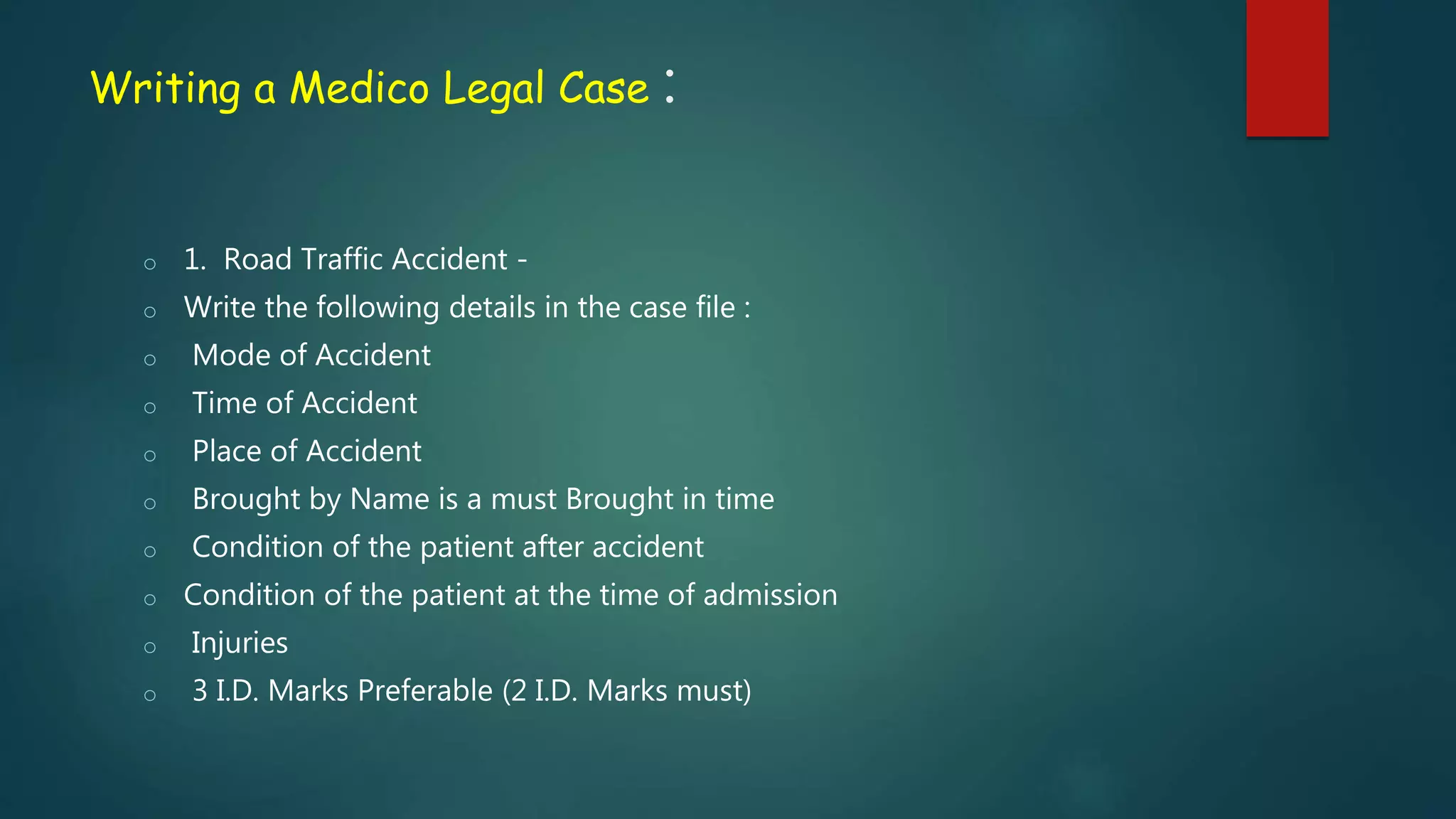 Medico-legal cases | PPTX