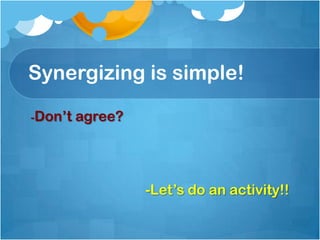 Mlc synergy presentation | PPT