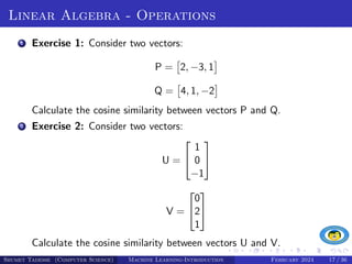 Course Title: Introduction to Machine Learning Chapter, One ...