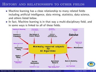 Course Title: Introduction to Machine Learning Chapter, One ...