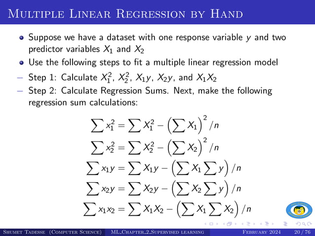Course Title Introduction To Machine Learning Chapter 2 Supervised Learning Pdf Web