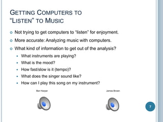 MLConf2013: Teaching Computer to Listen to Music | PPTX | Digital Audio | Computer Software and ...