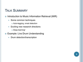MLConf2013: Teaching Computer to Listen to Music | PPTX | Digital Audio | Computer Software and ...