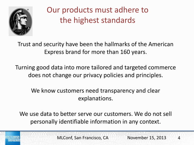 American Express Slides, MLconf 2013 | PPTX