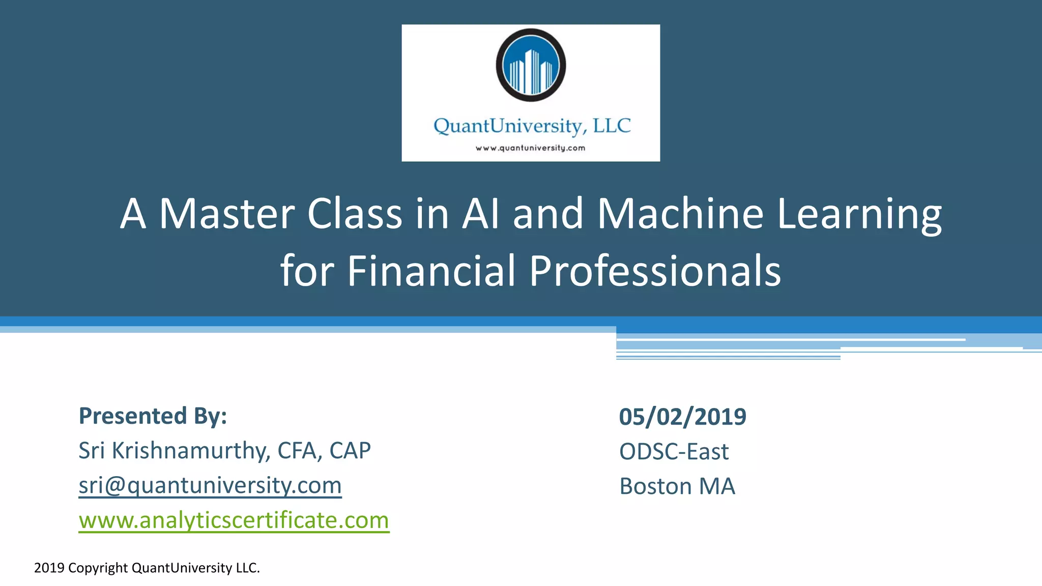 Machine Learning for Finance Master Class | PDF | Technology Industry ...