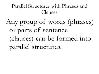 Mlc parallel structureintro | PPT