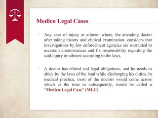 Medicolegal case | PPTX