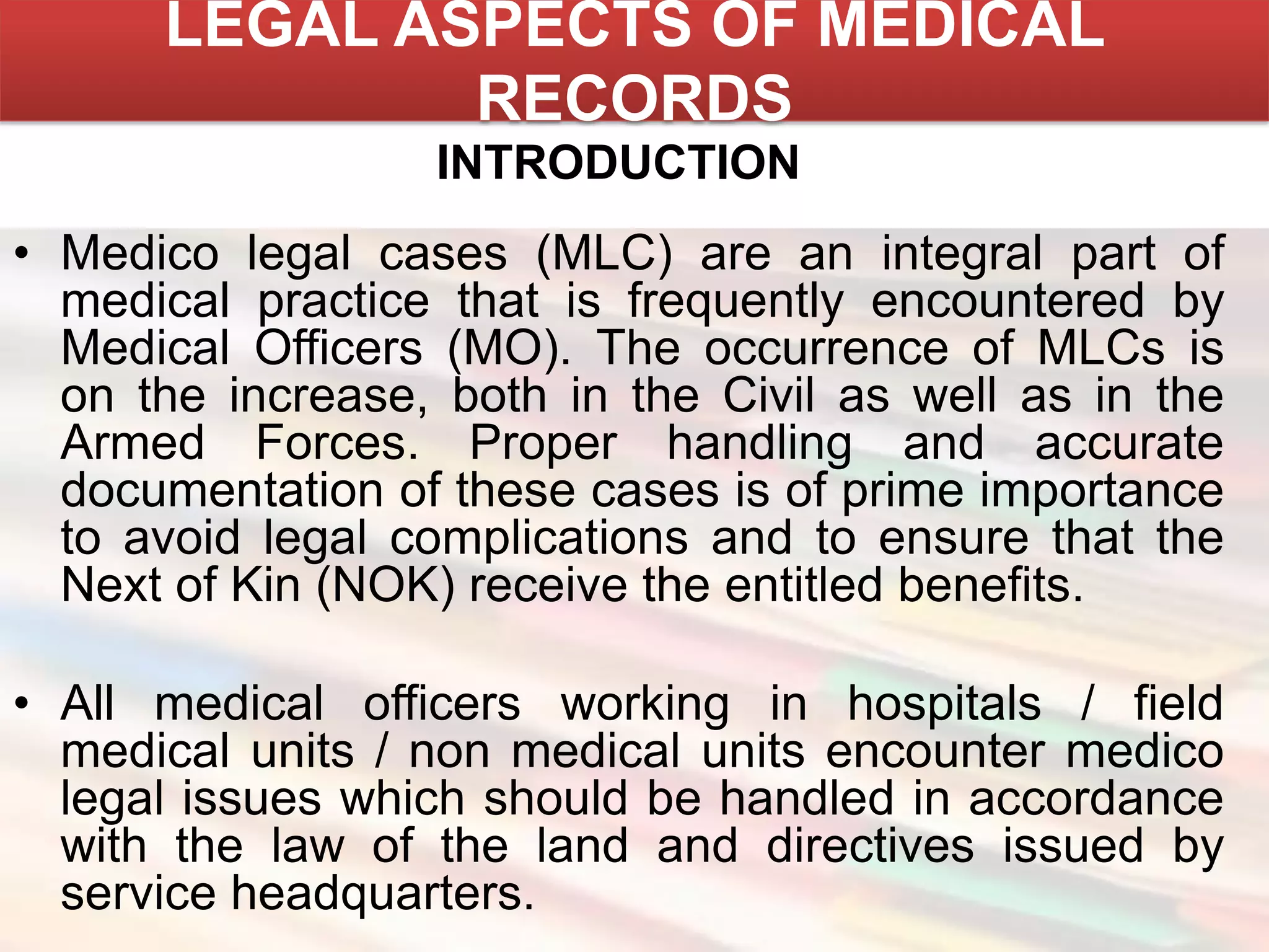 LEGAL ASPECTS OF MEDICAL RECORDS | PDF