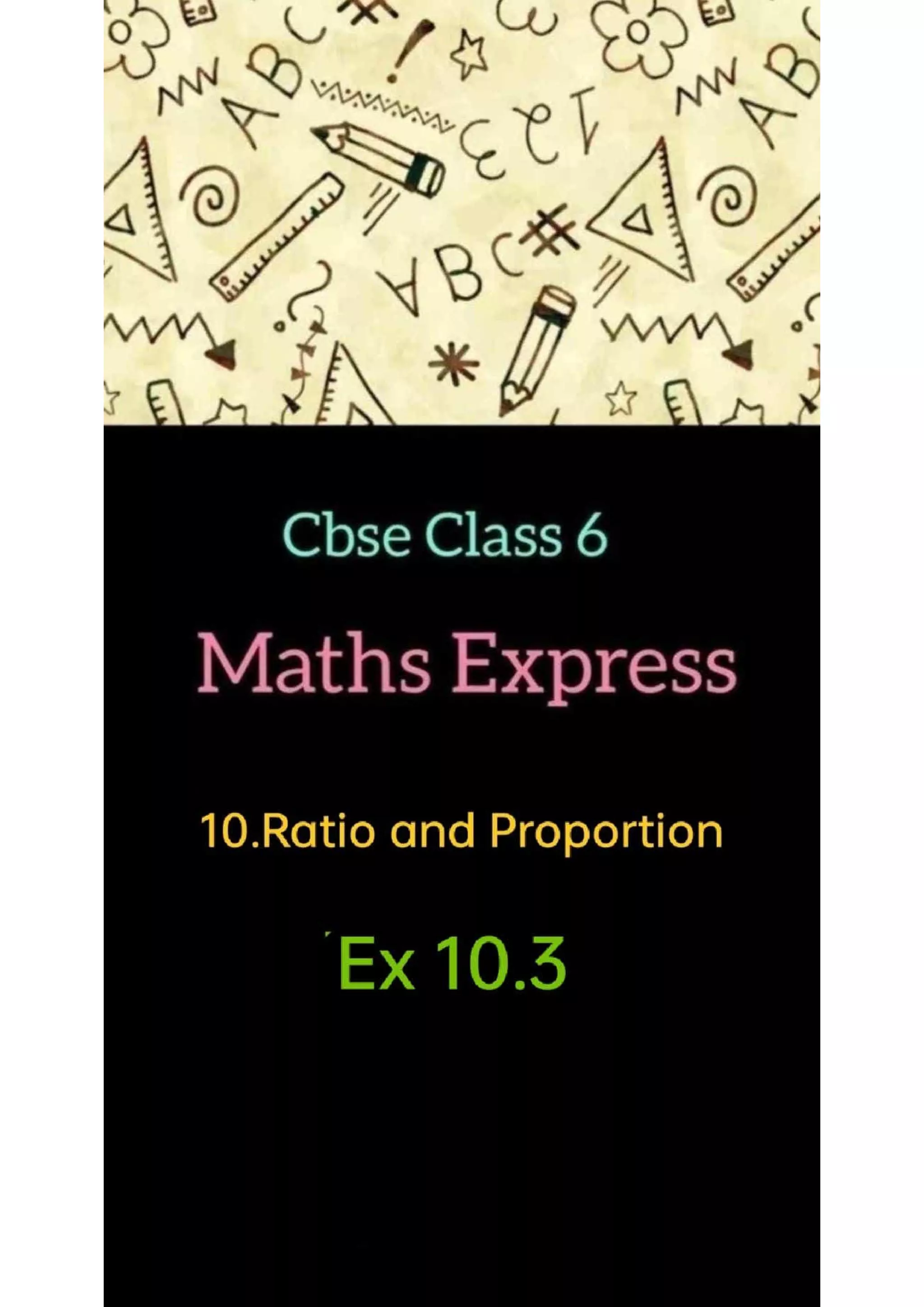 ratio and proportion class 6 pdf | PDF | Educational Assessment | Education
