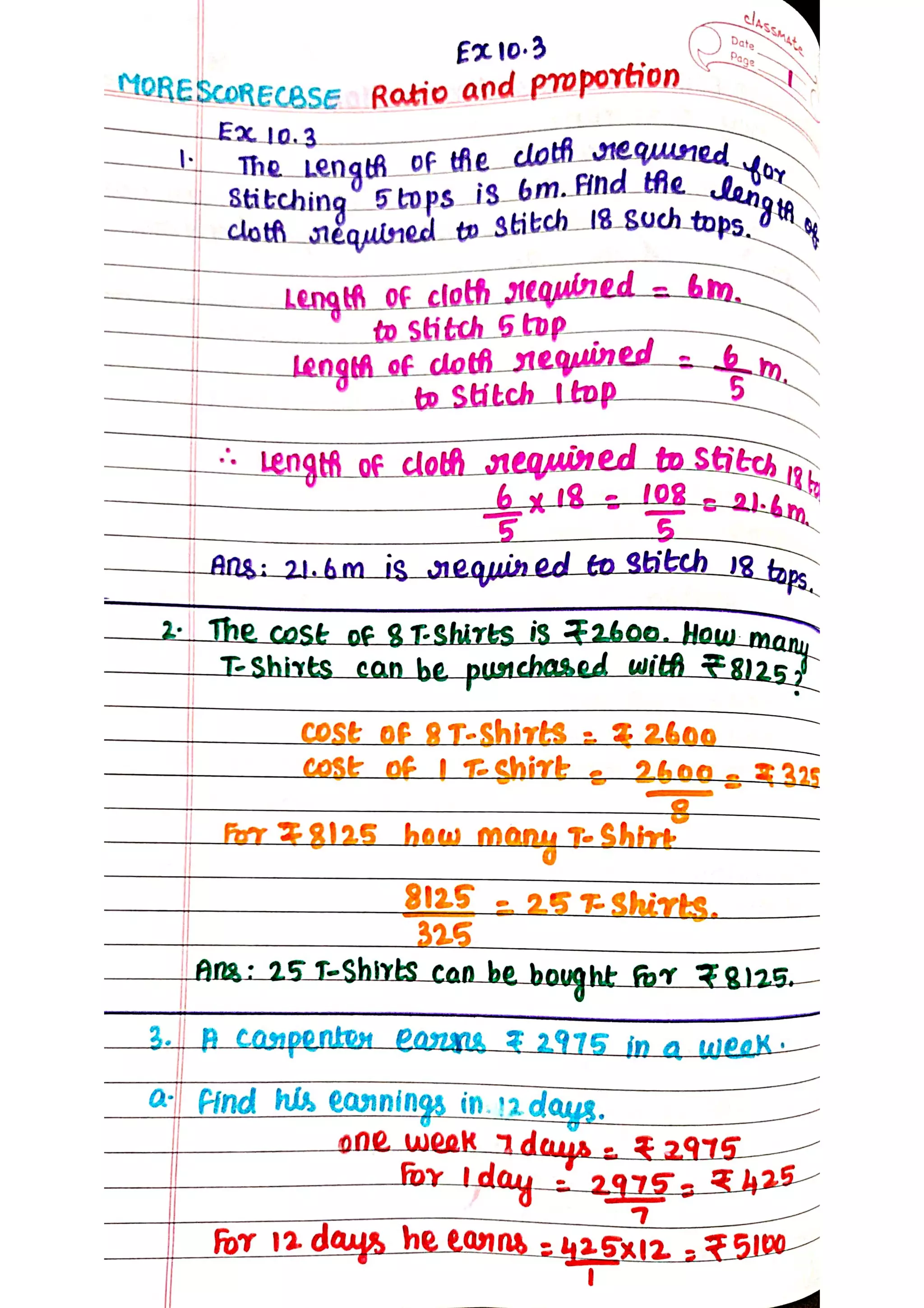 ratio and proportion class 6 pdf | PDF | Educational Assessment | Education