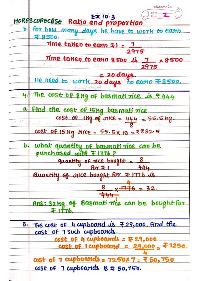 ratio and proportion class 6 pdf | PDF | Educational Assessment | Education