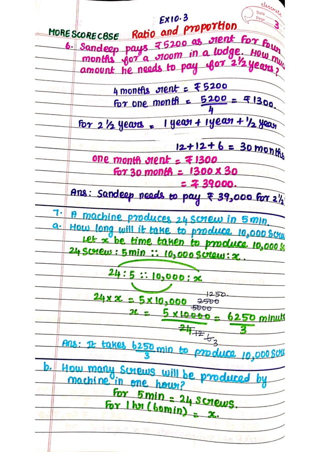 ratio and proportion class 6 pdf | PDF | Educational Assessment | Education