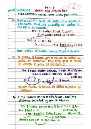 ratio and proportion class 6 pdf | PDF | Educational Assessment | Education