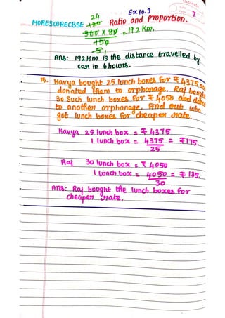 ratio and proportion class 6 pdf | PDF | Educational Assessment | Education