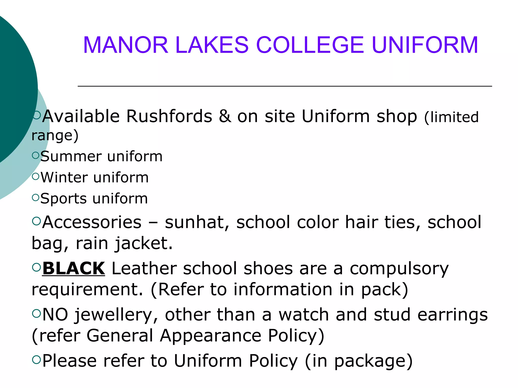 MLC Uniform Information | PPT