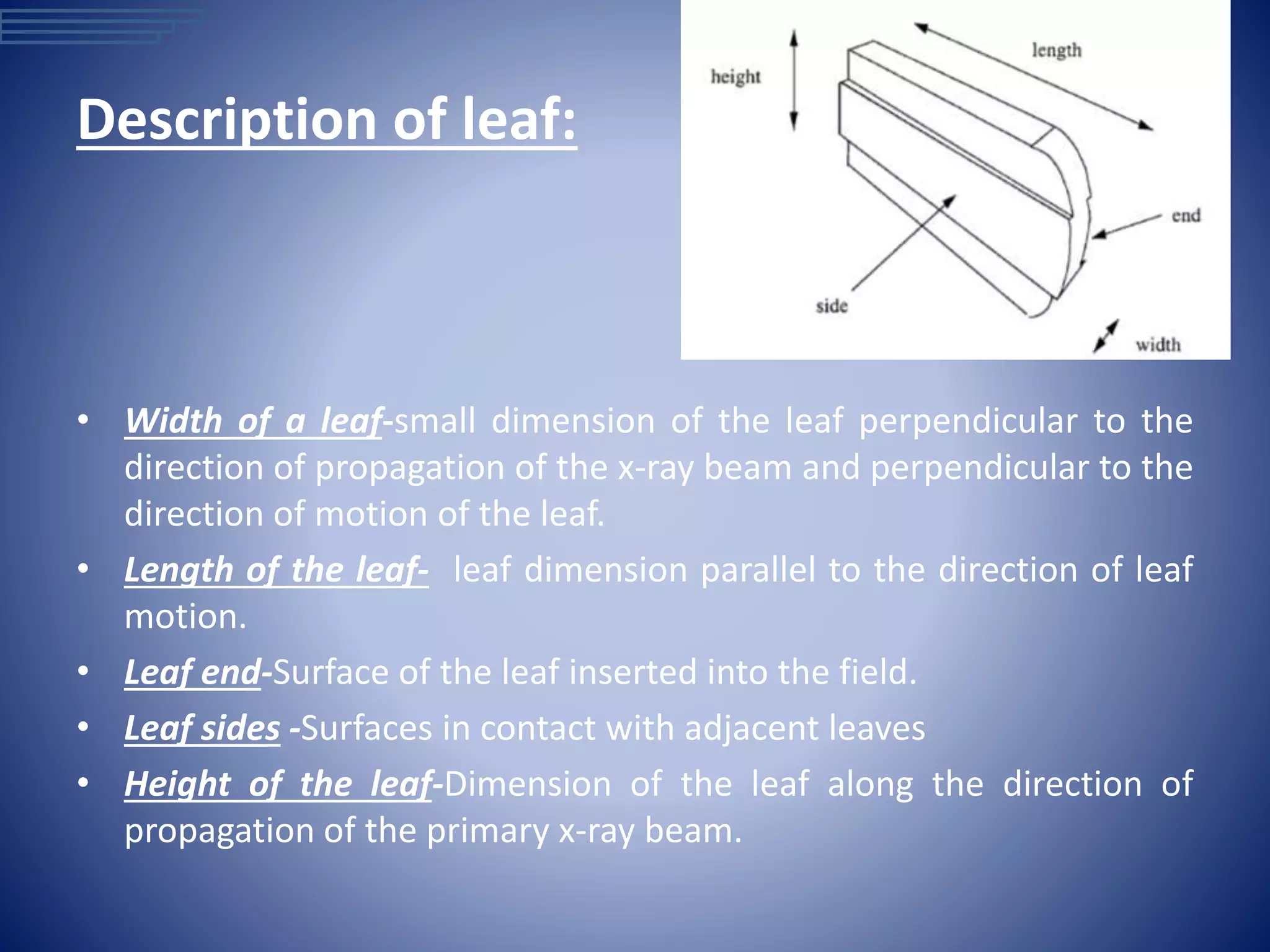Multileaf Collimator | PPTX