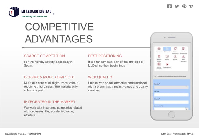 Startup InsurTech Award - Mi Legado Digital | PPTX | Business | Business and Finance