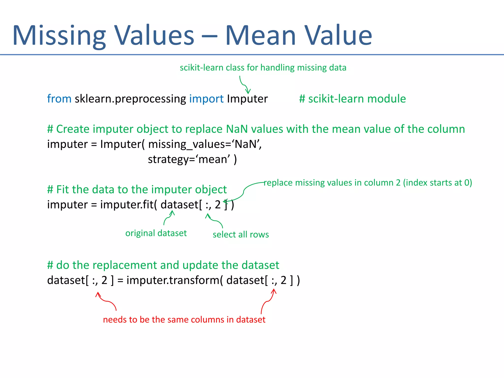 Machine Learning - Dataset Preparation | PPTX