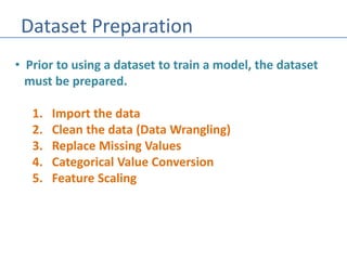 Machine Learning - Dataset Preparation | PPTX