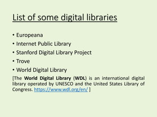 Modern Library and Digital Library Concept | PPTX