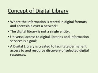 Modern Library and Digital Library Concept | PPTX