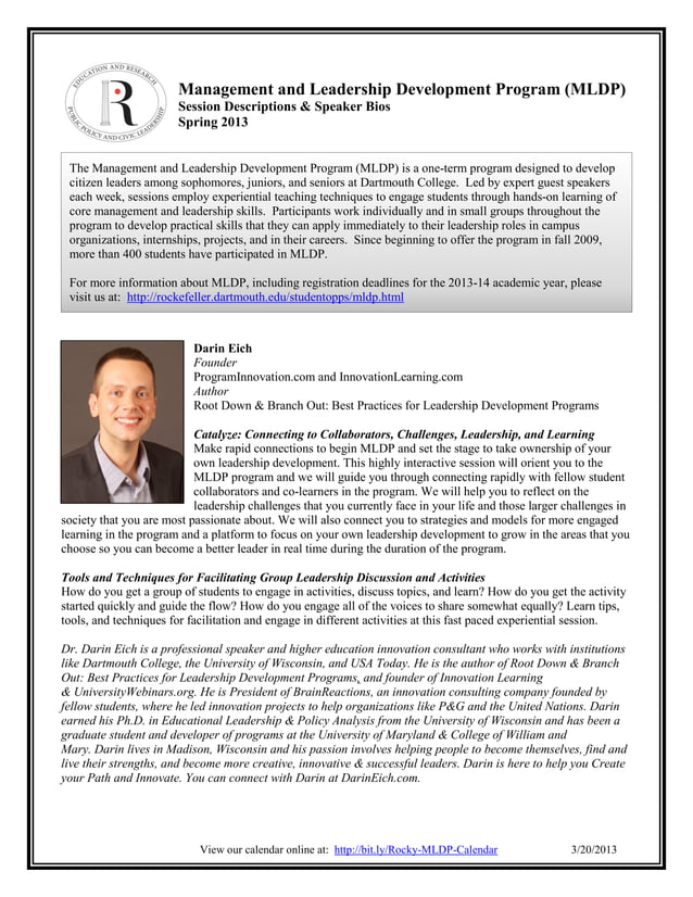 MLDP Session Descriptions and Speaker Bios | PDF