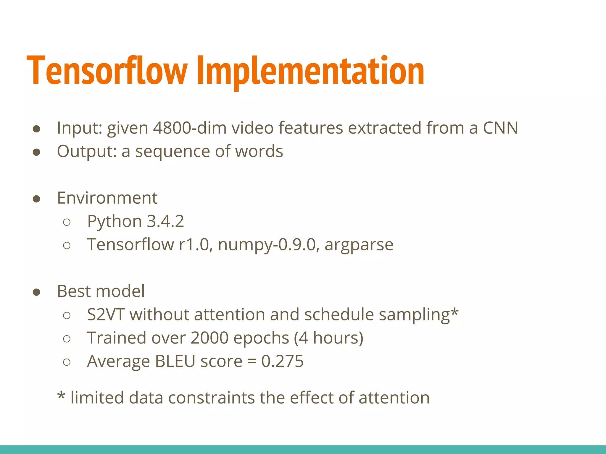 Video caption generation via seq-to-seq model (TensorFlow implementation) | PDF | Video Software ...