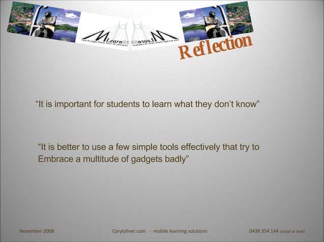 mLearn Conference Reflections | PPT