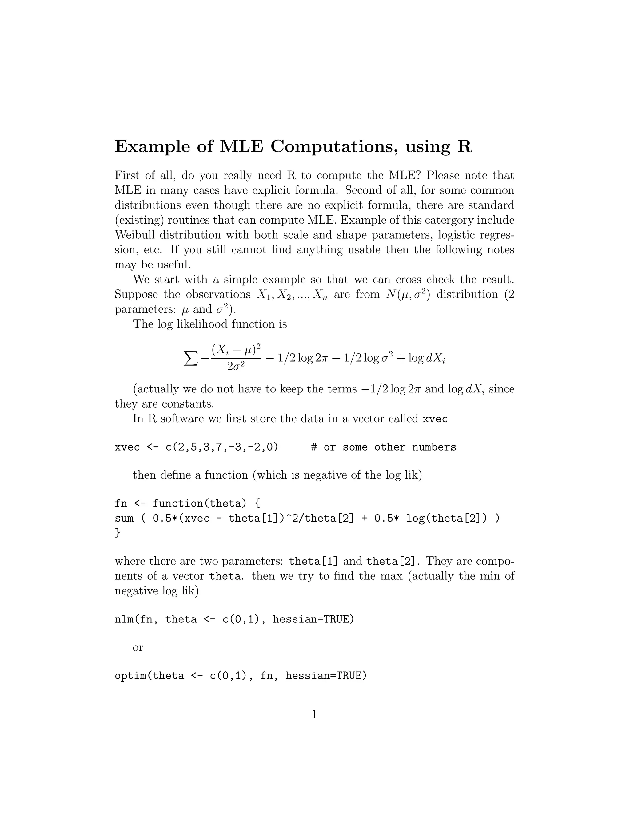 MLE Example | PDF | Physics | Science