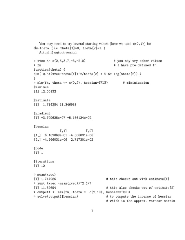 MLE Example | PDF | Physics | Science