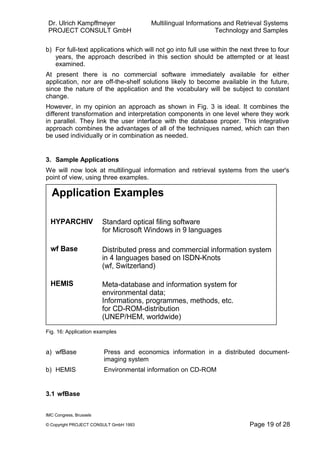 [EN] Multilingual Information and Retrieval Systems, Technology and Applications | Dr. Ulrich ...