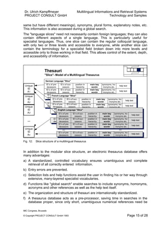 [EN] "Multilingual Information and Retrieval Systems Technology and Applications" | Dr. Ulrich ...