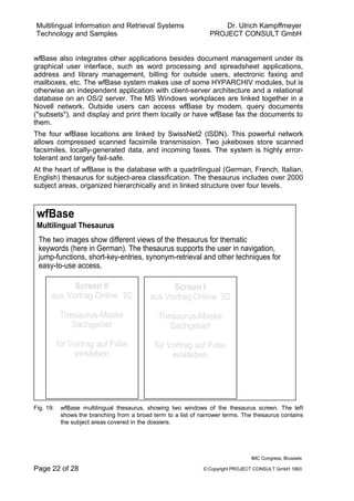 [EN] "Multilingual Information and Retrieval Systems Technology and ...