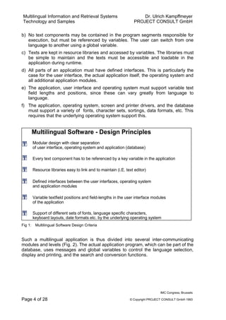 [EN] "Multilingual Information and Retrieval Systems Technology and Applications" | Dr. Ulrich ...