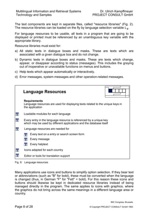[EN] "Multilingual Information and Retrieval Systems Technology and Applications" | Dr. Ulrich ...